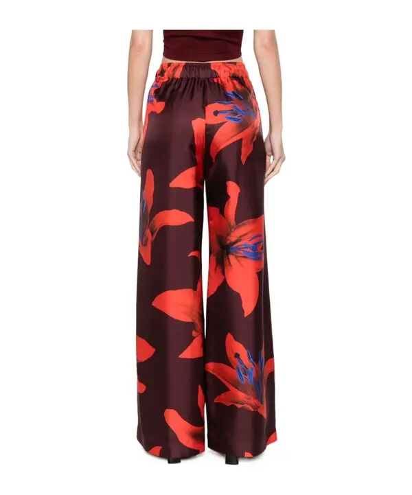 Alexander McQueen Floral Printed Wide-leg Trousers