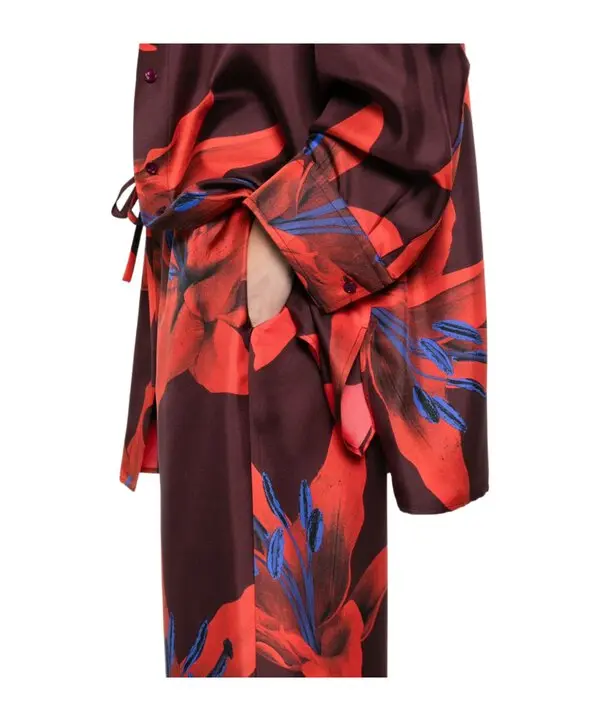 Alexander McQueen Floral Printed Wide-leg Trousers