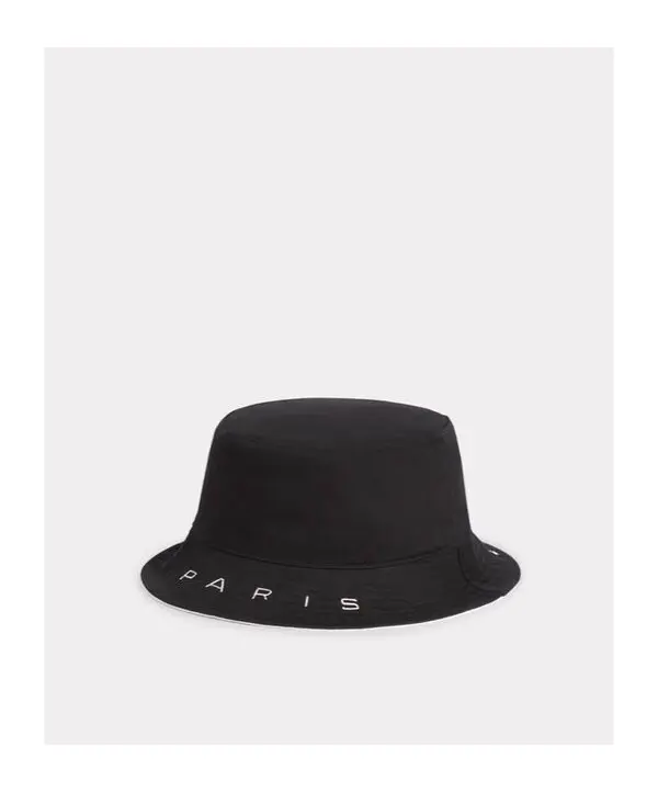 Kenzo Reversible Cotton Bucket Hat With Logo