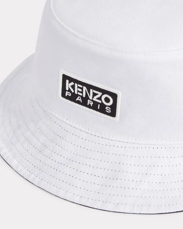 Kenzo Reversible Cotton Bucket Hat With Logo