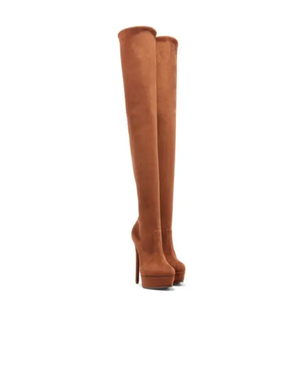 Casadei Flora Platform Over-the-knee Boots - Brown