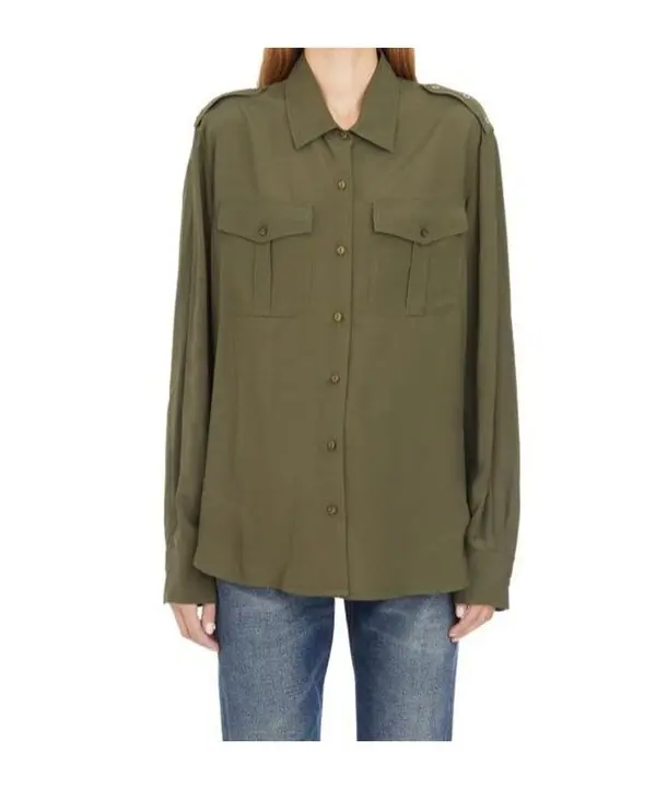 DONDUP Camicia Con Tasche Frontali - Green