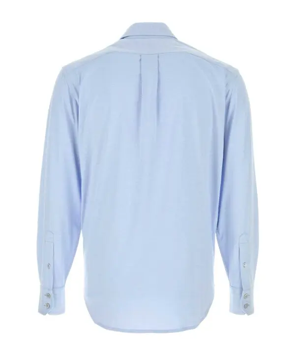 TOM FORD Buttoned Bow Pleat Shirt - Blue