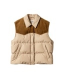 Miu Miu Technical Pongé And Leather Down Vest - No