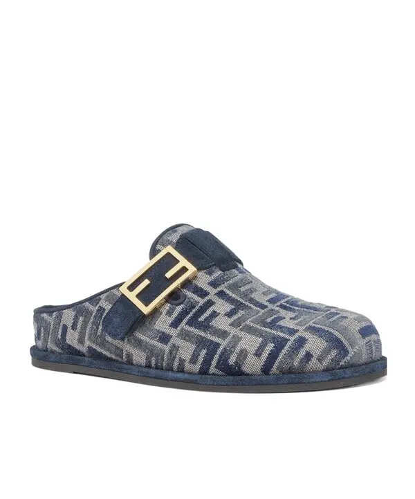 Fendi Ff Jacquard Mules