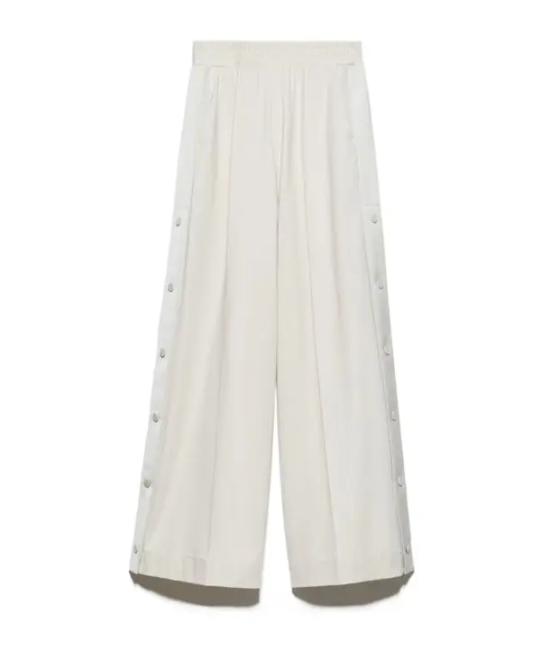 MAXCO. Knit And Satin Track Pants - White