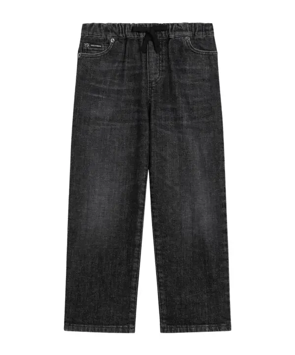 Dolce & Gabbana Logo Embroidered Jeans