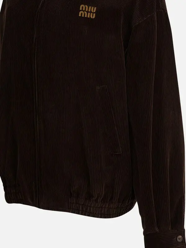 Miu Miu Corduroy Blouson Jacket - Cocoa Brown