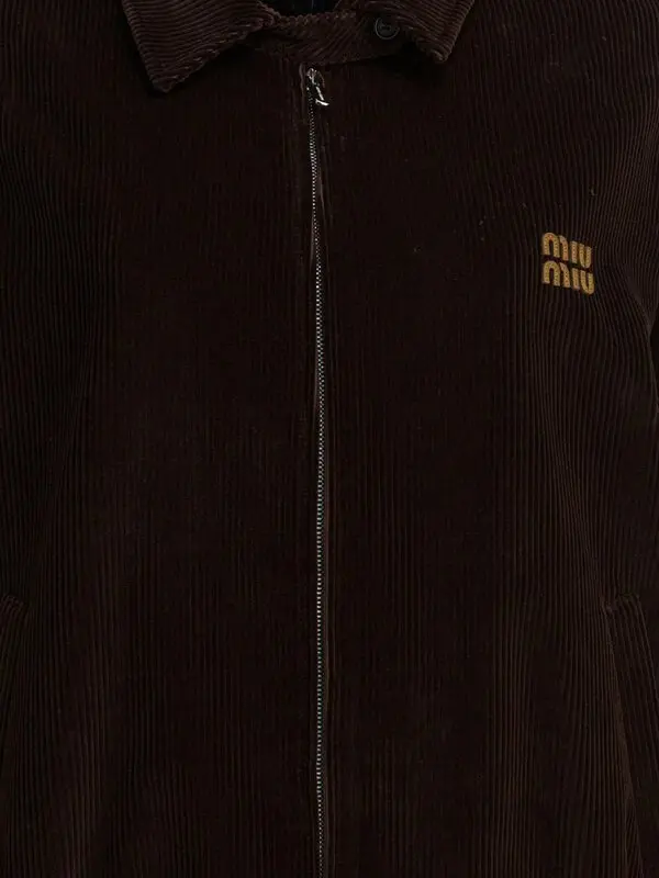 Miu Miu Corduroy Blouson Jacket - Cocoa Brown