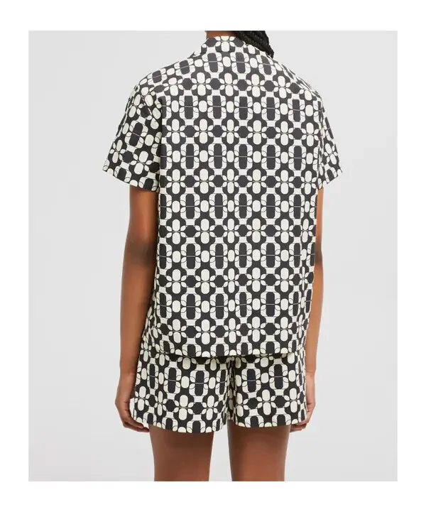 Moncler Geometric Print Cotton Shirt