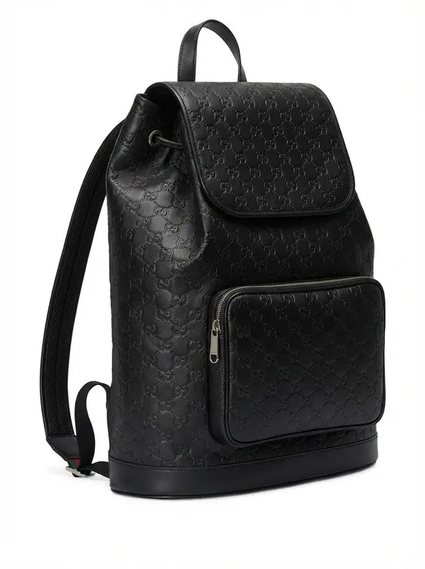 Gucci Gg Emblem Medium Backpack - Black