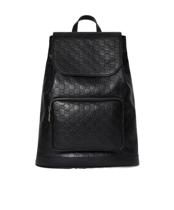 Gucci Gg Emblem Medium Backpack - Black