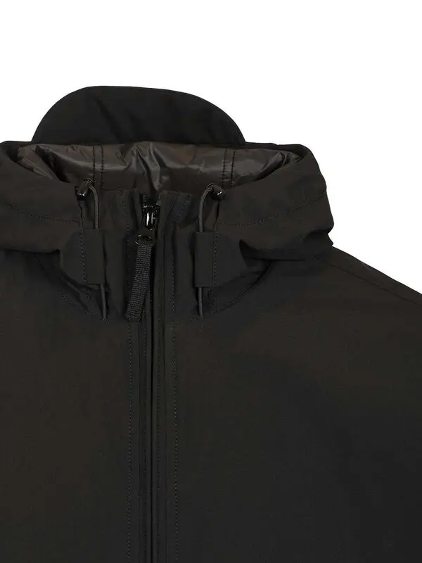 Stone Island Logo Patch Hooded Zip-up Jacket