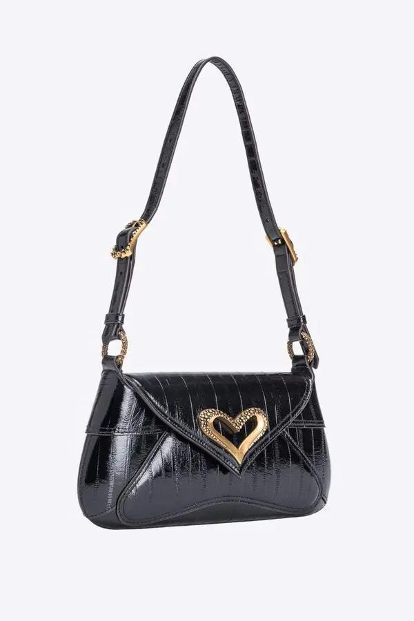 Pinko Heart Plaque Shoulder Bag