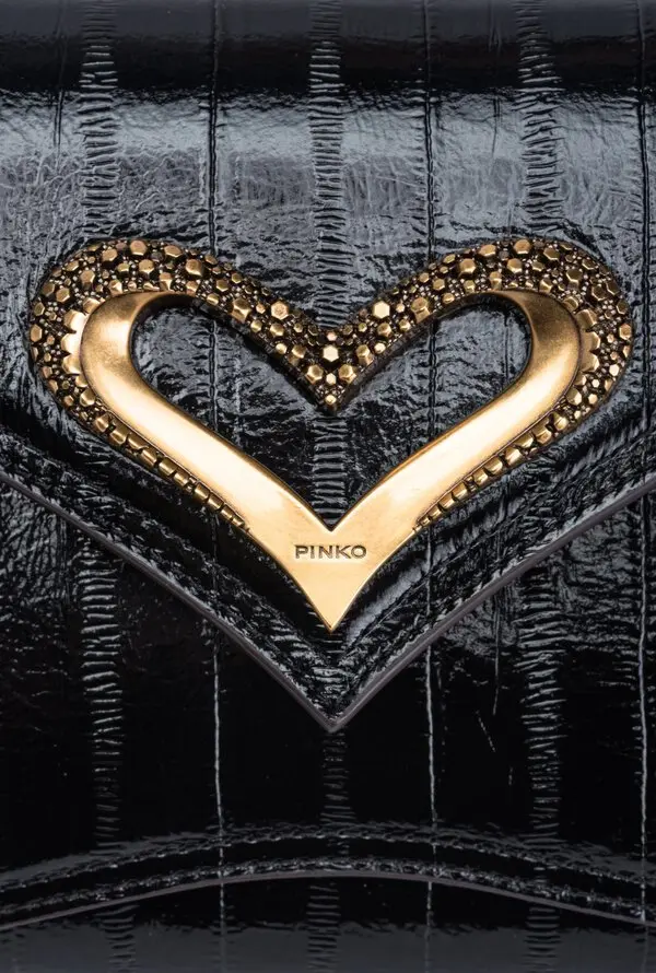 Pinko Heart Plaque Shoulder Bag