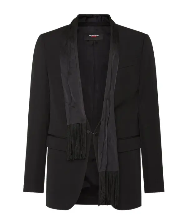 Dsquared2 X Magliano Scarf-detailed Blazer - Black