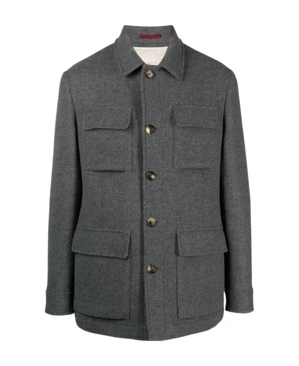 Brunello Cucinelli Wool Single-breasted Shirt Jacket