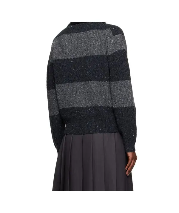 DUNST Ribbed Striped Polo Knitwear