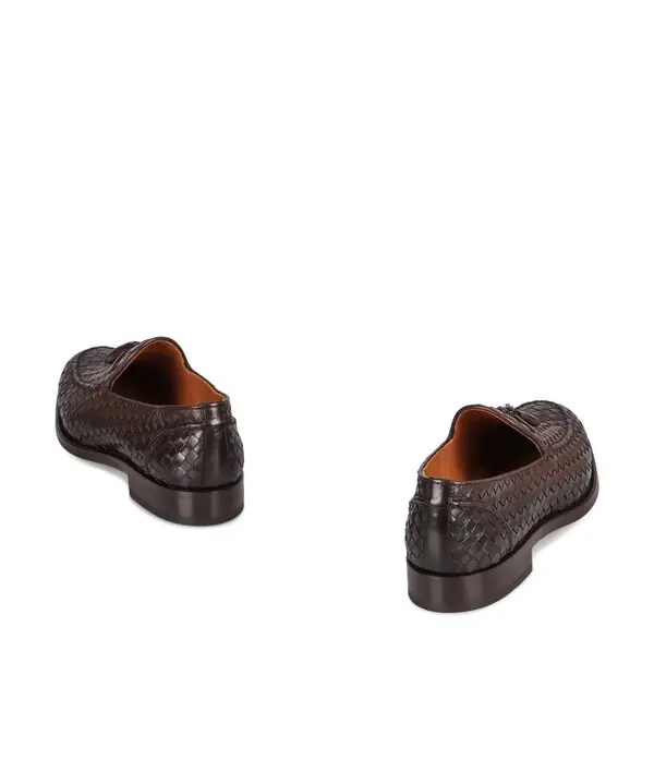 DOUCAL'S Interwoven Tassel Detail Loafers