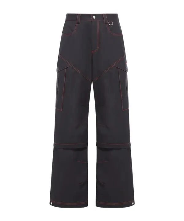 Off-White Button Detailed Wide Leg Pants