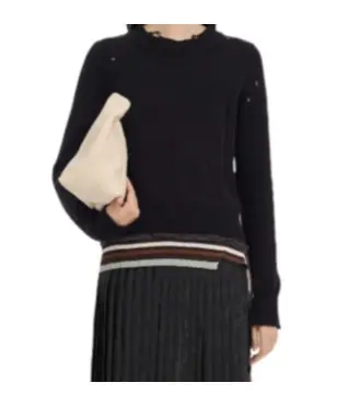 MAISON MARGIELA Distressed Ribbed Knit Top