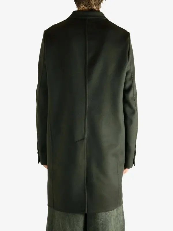 Givenchy Single-breasted Notched Lapel Coat - Deep Khaki