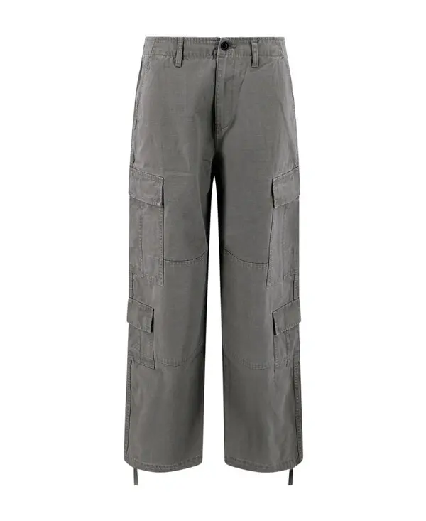 StÜssy Belt-loop Casual Pants With Drawcord Hem - Gray