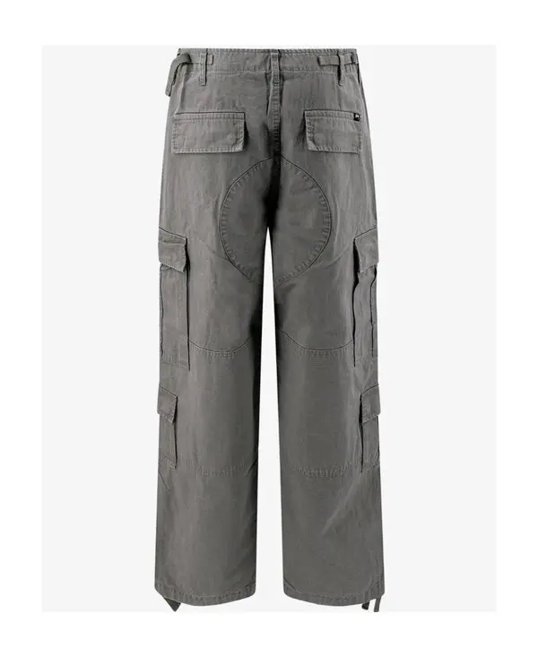 StÜssy Belt-loop Casual Pants With Drawcord Hem - Gray