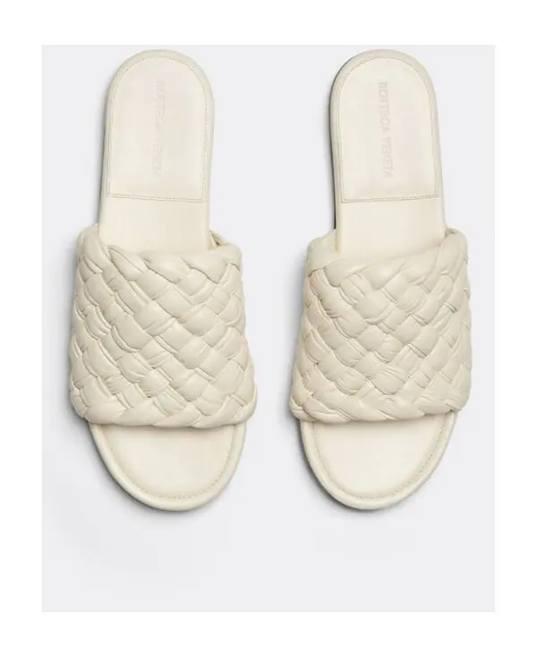 Bottega Veneta Intrecciato Pleated Slides