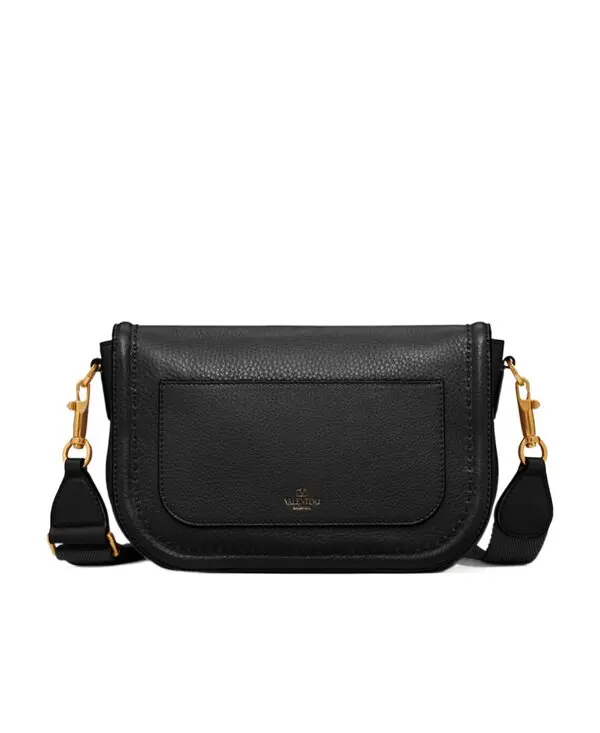 Valentino Garavani Alltime Foldover Top Crossbody Bag With Metal V Logo
