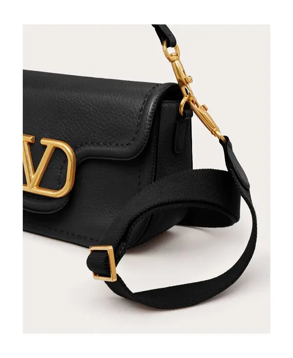 Valentino Garavani Alltime Foldover Top Crossbody Bag With Metal V Logo