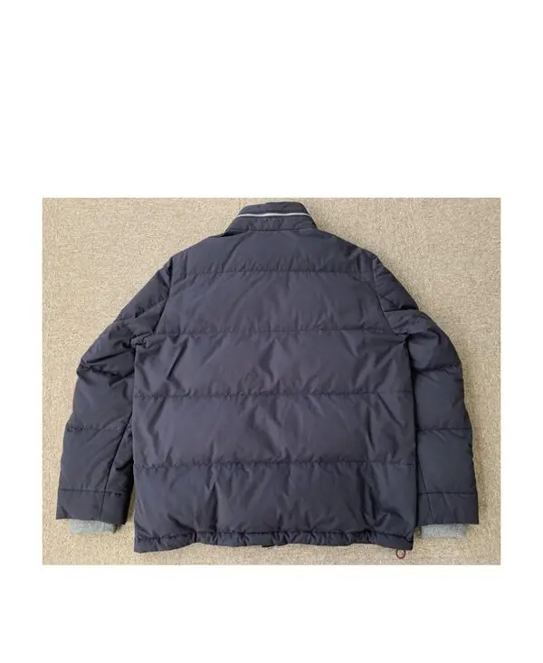 Brunello Cucinelli Stand Collar Zip-up Cotton Jacket With Logo Detail