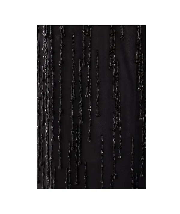 Blumarine Beaded Tasseled High-neck Dress