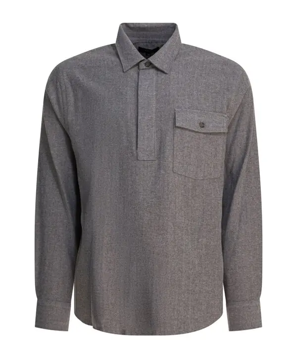 Vince Herringbone Long-sleeve Shirt