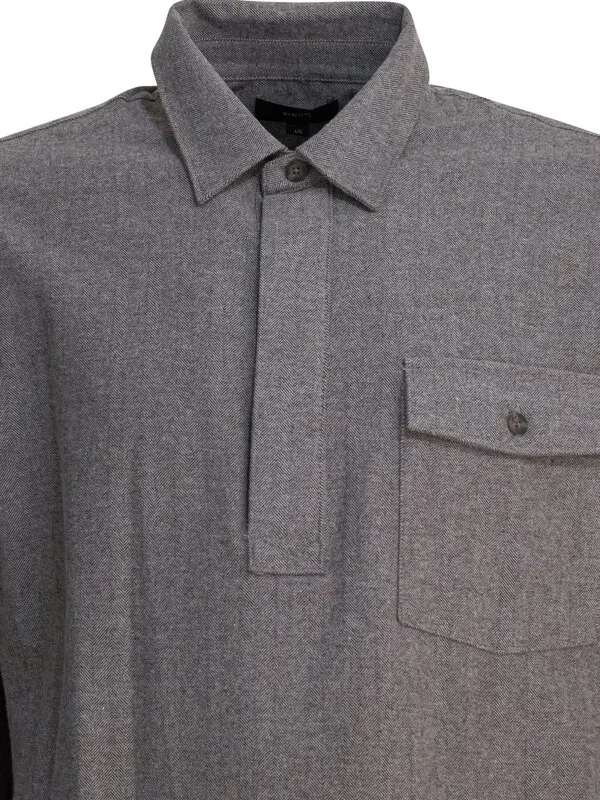 Vince Herringbone Long-sleeve Shirt