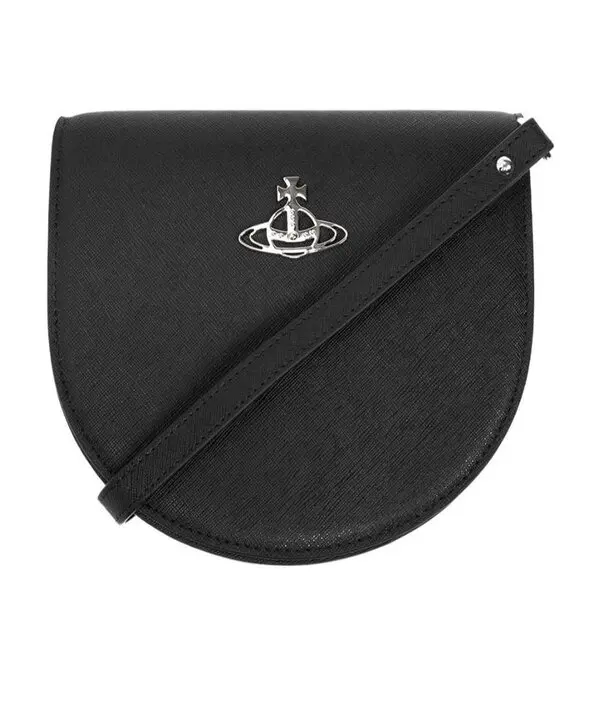 VIVIENNE WESTWOOD Sarah Leather Crossbody Bag - Black