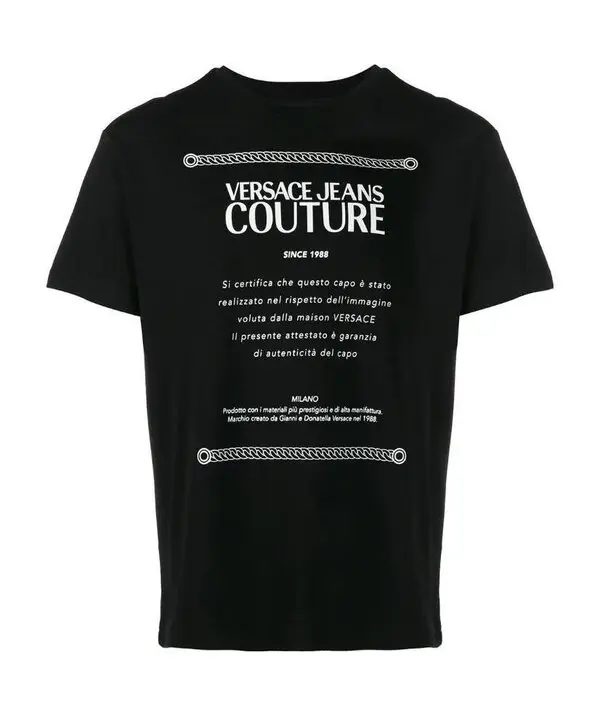 Versace Logo T-shirt With Round Neck