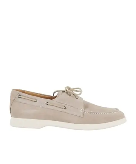 Tagliatore Orion Suede Boat Shoes - Nude