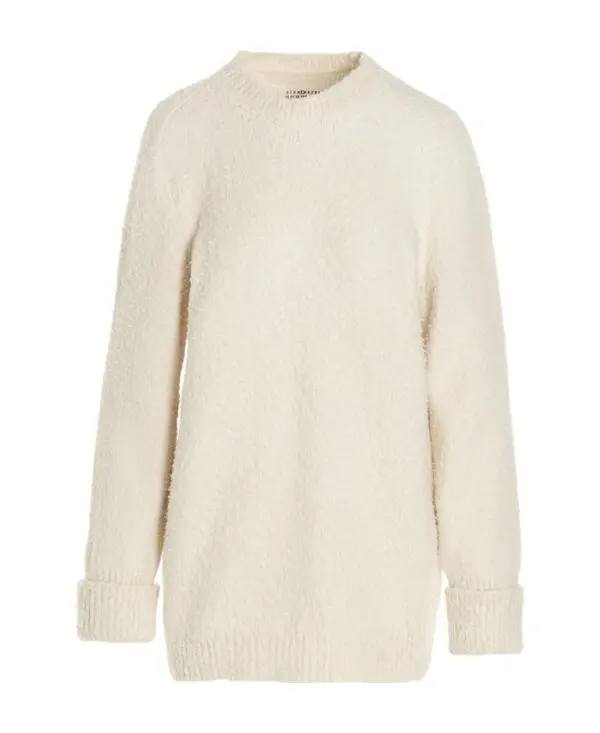 MAISON MARGIELA Crewneck Long-sleeved Jumper - White