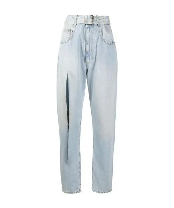 MAISON MARGIELA Slit Detail Tapered Jeans - No