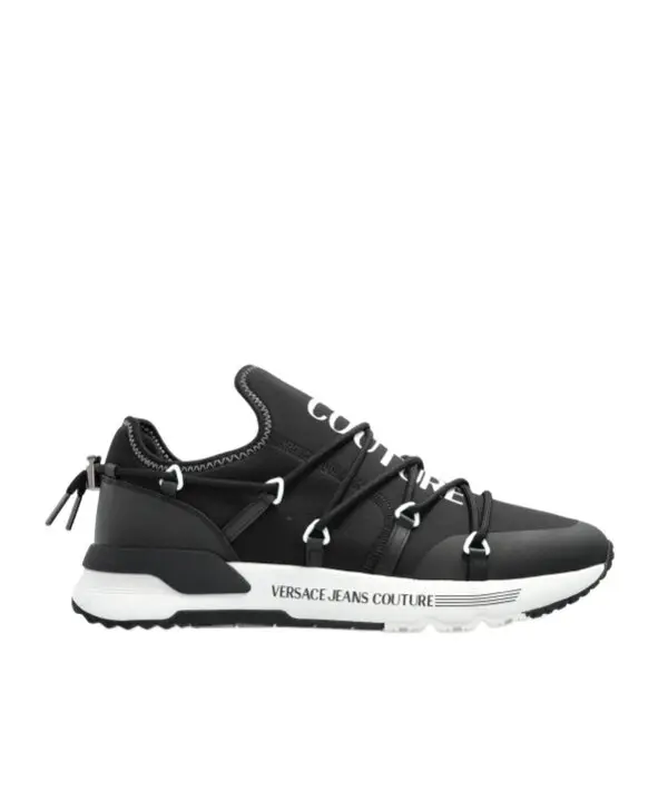 Versace Lace-up Logo Sneakers - Black