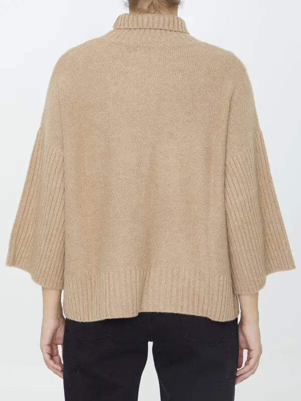 Max Mara Cashmere Turtleneck Sweater With Twisted Knitting