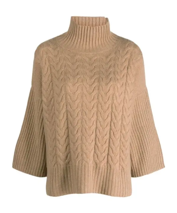 Max Mara Okra Turtleneck Long-sleeved Jumper - Brown