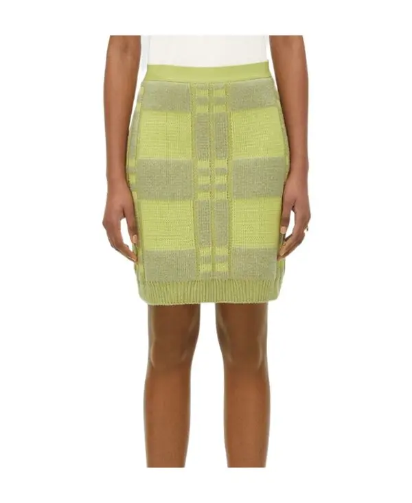 Bottega Veneta Logo Waffle Skirt