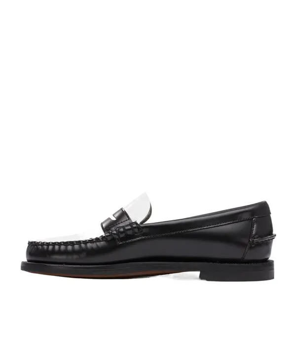 SEBAGO Two-tone Leather Loafers - Black