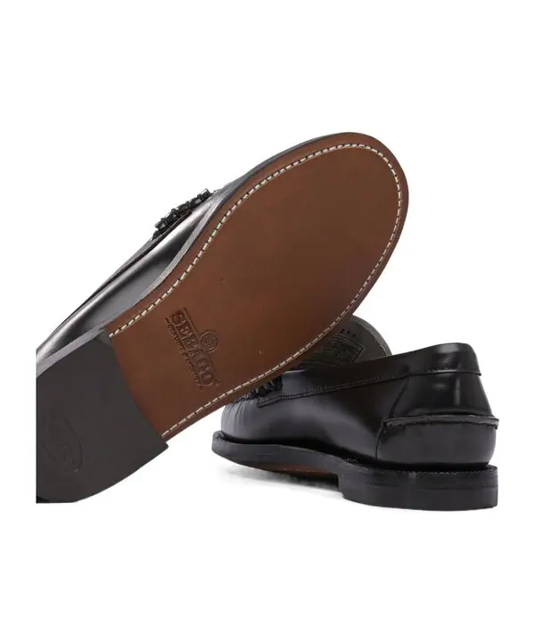SEBAGO Two-tone Leather Loafers - Black