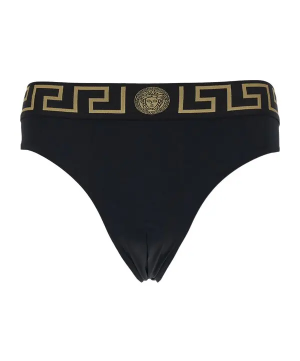 Versace Greca Border Swim Shorts - Black