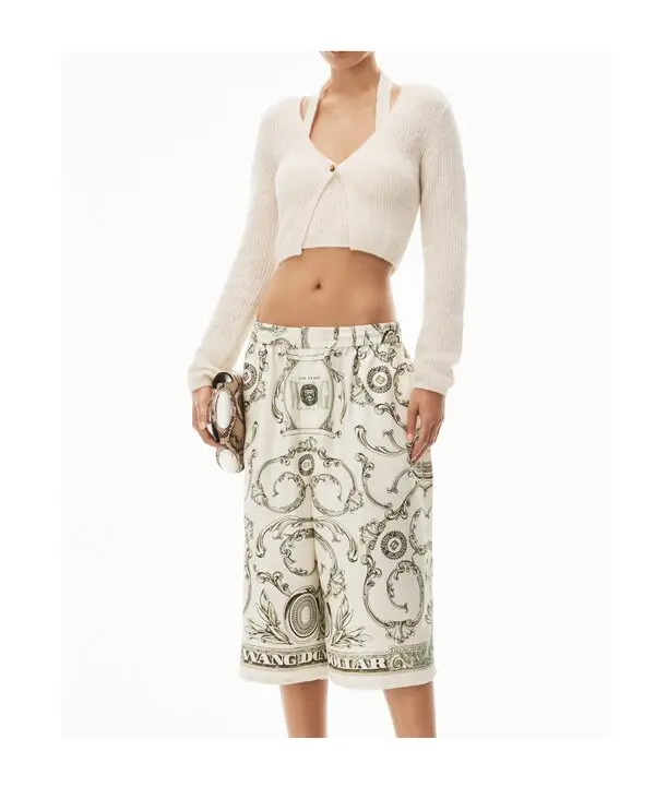 Alexander Wang Twinset Hybrid Halter Cardigan - White