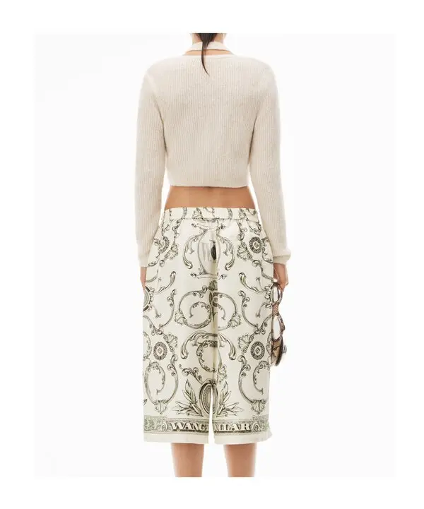 Alexander Wang Twinset Hybrid Halter Cardigan - White