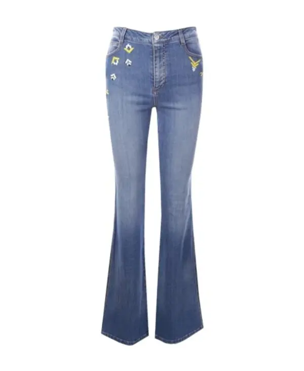 Ermanno Scervino Embroidered Flared-leg Jeans